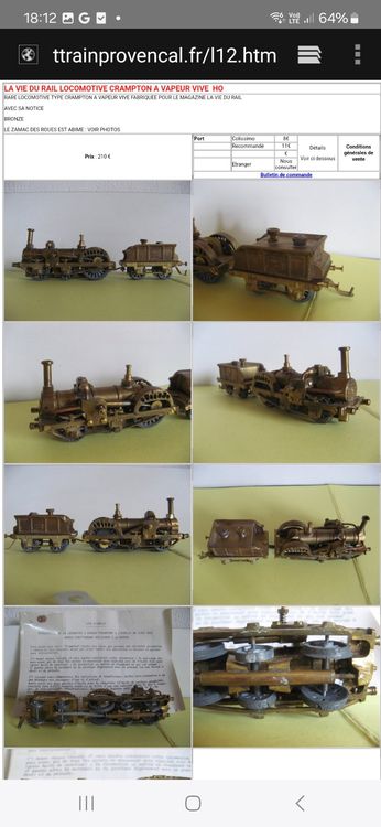 Crampton Train Live Steam Echtdampf H0 Lokomotive Bausatz (Neu und ...
