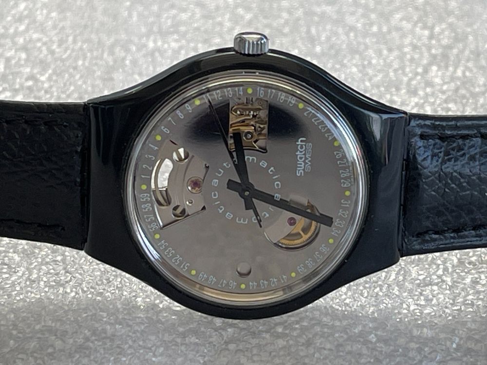 SWATCH AUTOMATIC BLACK MOTION SAB 100 VON 1991 GETRAGEN (Gebraucht) in ...
