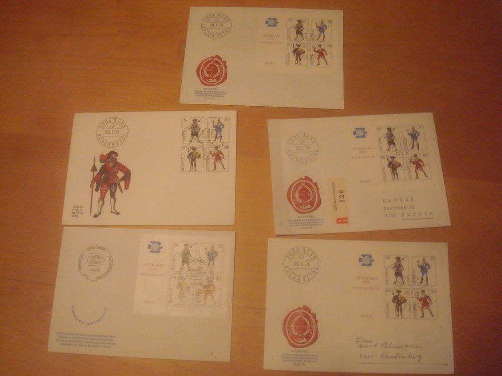 CH 1974 FDC Block in verschieden Varianten NUR 75 RP (Gebraucht) in ...
