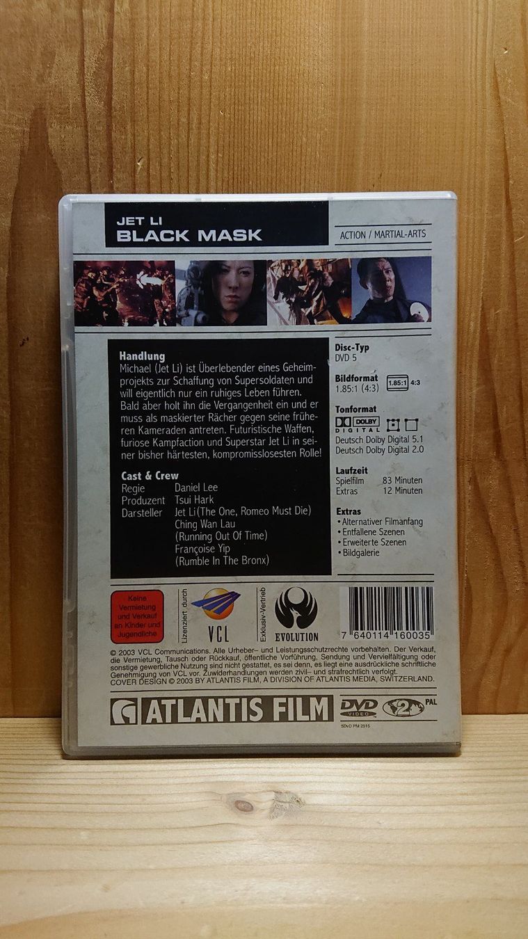 BLACK MASK Limited Edition DVD mit Jet Li (Gebraucht) in Wilderswil für ...