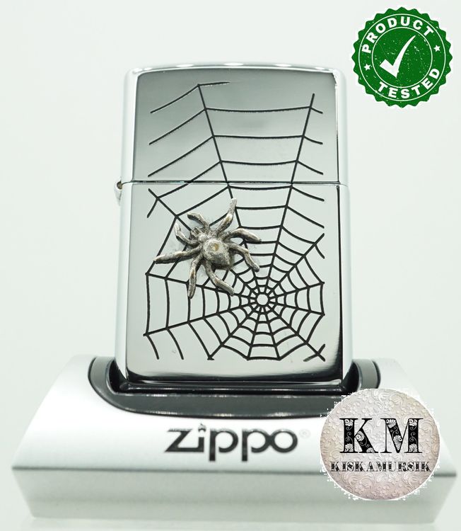 ZIPPO® SPIDER IN WEB - EMBLEM - 1998 - GEZÜNDET | Kaufen auf Ricardo