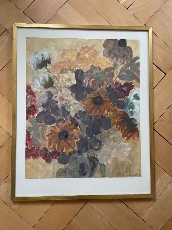 Blumen Bild Gemälde Antiquität Bilderrahmen (Gebraucht) in Zürich für ...