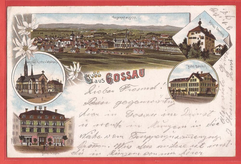Gossau SG - mit Hotel Ochsen und Hotel Bahnhof - Litho 1898 (Gebraucht) in Fislisbach für CHF 14 ...