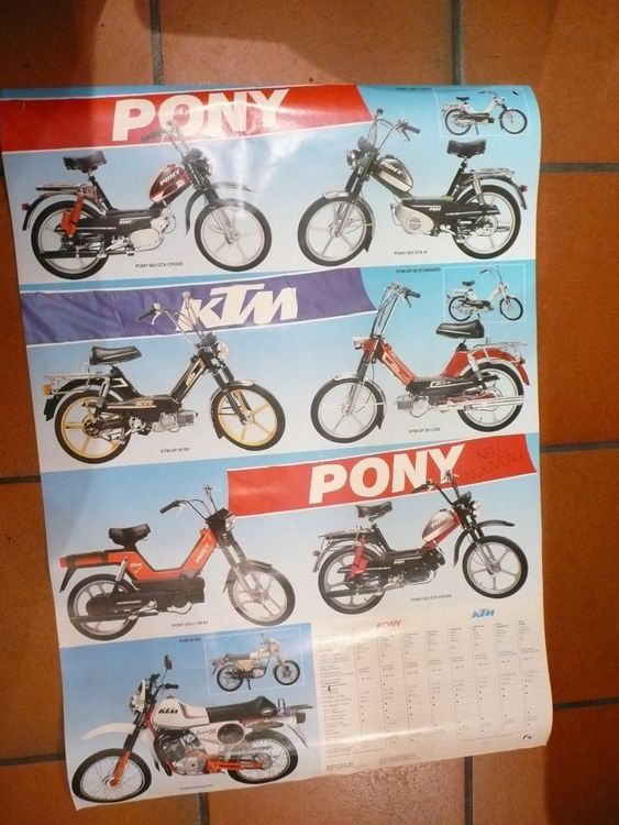 KTM GP30 E50 ENDURO MS PONY 503 GTA SACHS ORIGINAL POSTER (Gebraucht ...