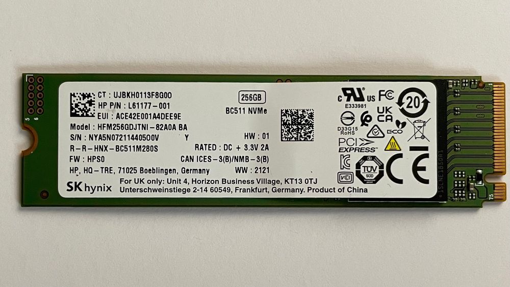 SSD 256 GB HYNIX BC511 NVMe PCIe M.2 | Kaufen auf Ricardo