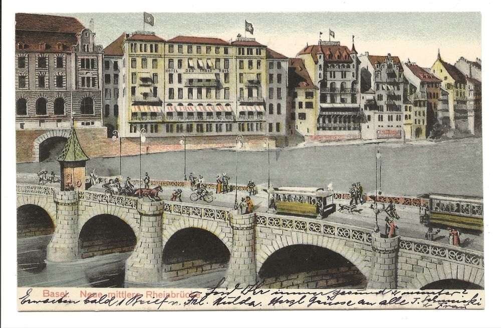 Basel - Stadt - Neue Rheinbrücke - Tram - Trois Rois - 1905 (Gebraucht) in Engelburg für CHF 14. ...