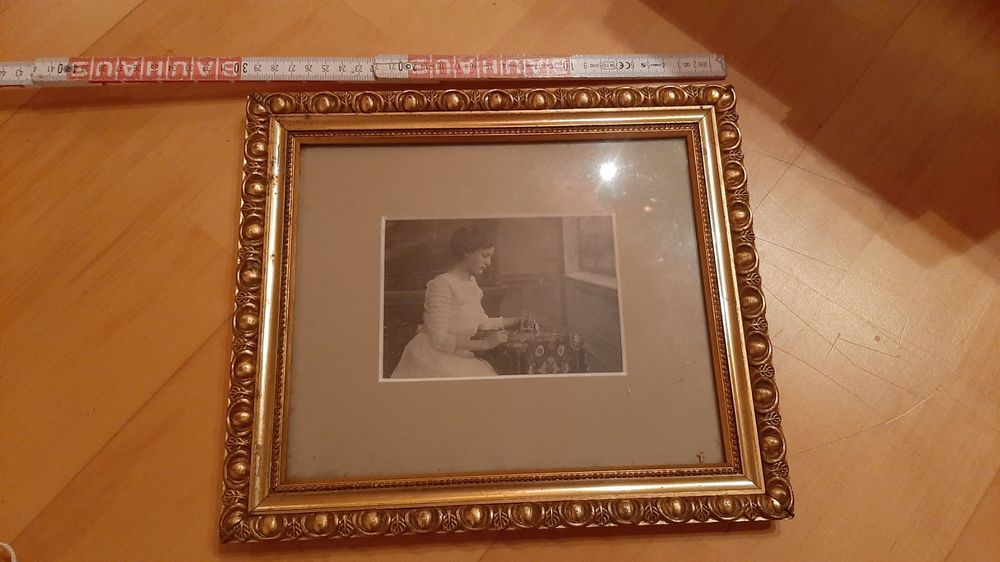 K.. R / Ker) antiker Bilderrahmen mit Bild ca 50er Jahre (Gebraucht) in ...