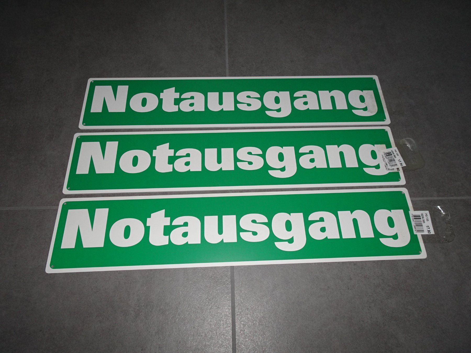 3x Schild Notausgang - Sortie de Secours *NEU* (Neu (gemäss ...