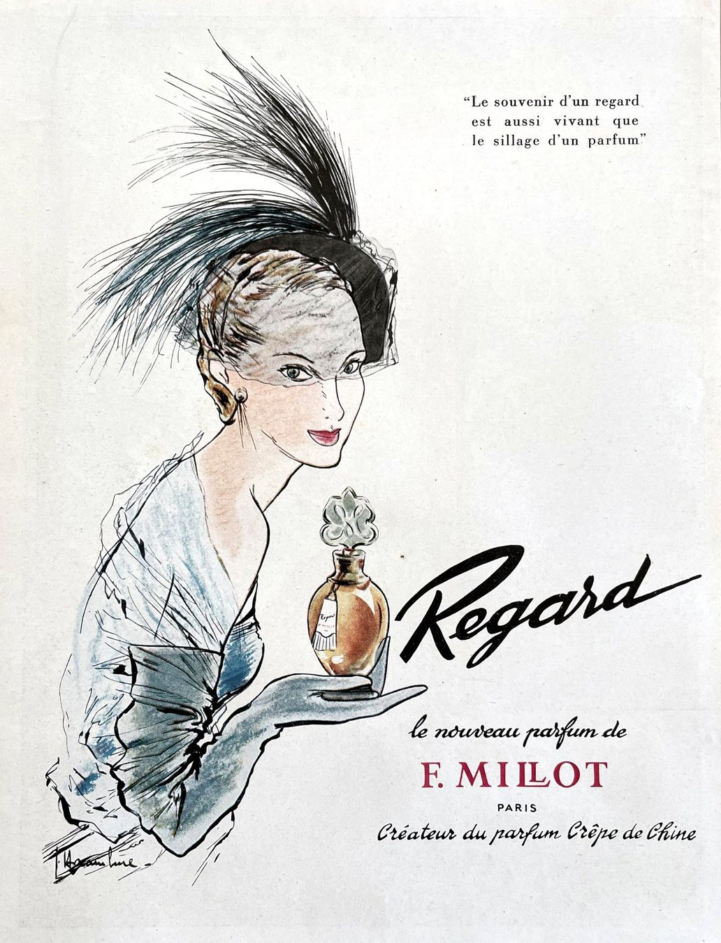 Millot Parfum - Alte Werbung / Ancienne publicité 1948 (Gebraucht) in ...
