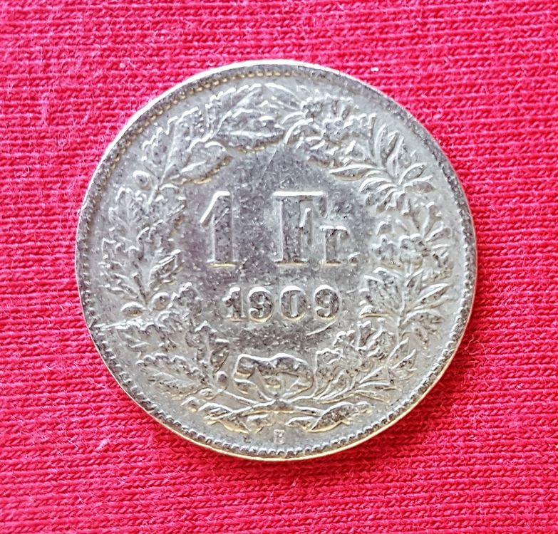 1 Franken 1909 uralte Silbermünze ab nur 1 Fr !!! (Gebraucht) in Camignolo für CHF 3 – mit ...
