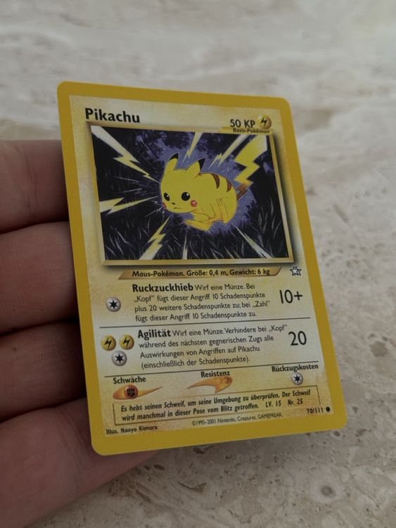 Pikachu 70/111 – Neo Genesis Set 2000 – Pokémon Karte (Neu (gemäss ...