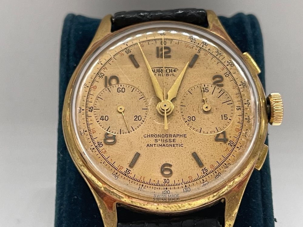 Rare Aureole Vintage Chronograph Landeron Cal 152 Handaufzug (Gebraucht ...
