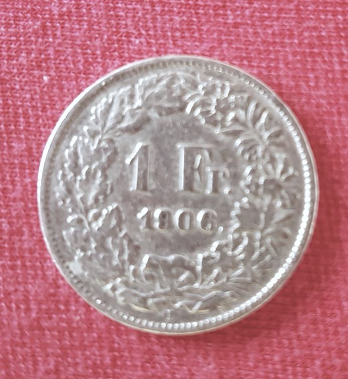 1 Franken 1906 uralte sehr rare Silbermünze ab nur 1 Fr !!! (Gebraucht) in Camignolo für CHF 3.5 ...
