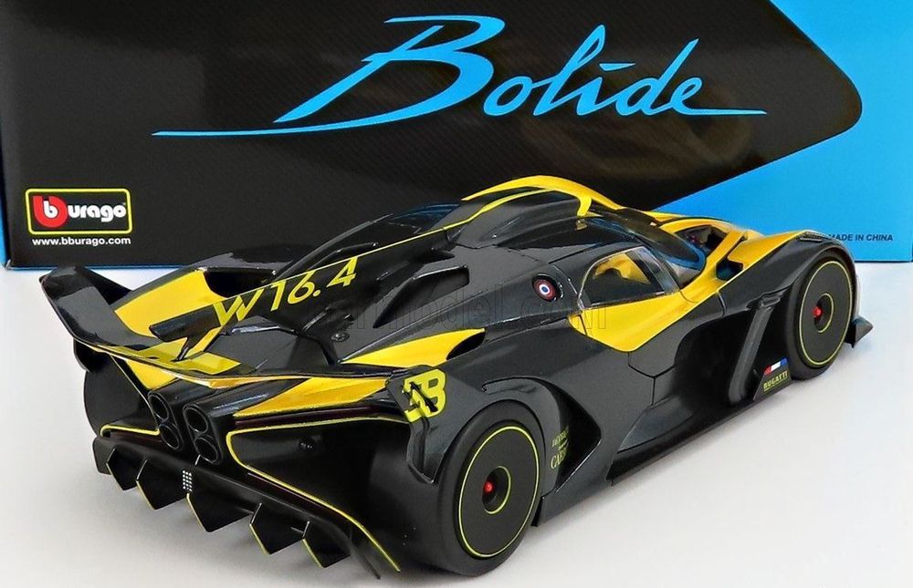 BUGATTI Bolide W16.4 2020 gelb/carbon 1:18 von Bburago (Neu und ...