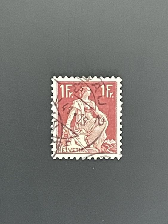 1908 Helvetia mit Schwert 1 Fr #115 ʘ (Gebraucht) in Adliswil für CHF 1 – mit Lieferung auf ...