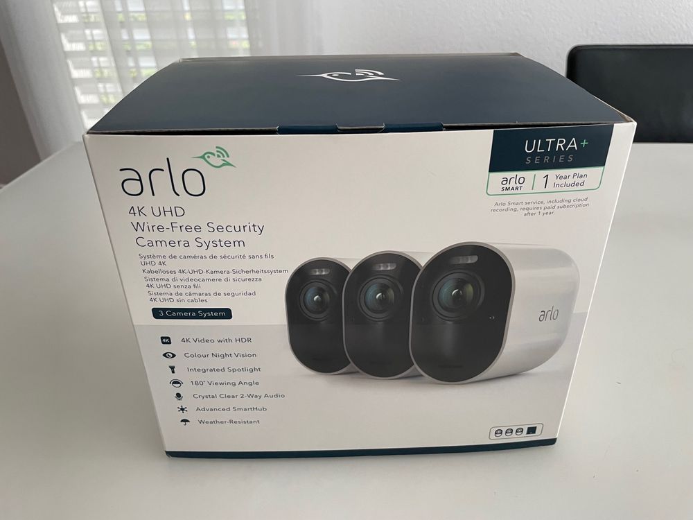 ARLO Ultra 4K Smart Home, Kamera-Sicherheitssystem 3er Set | Kaufen auf Ricardo