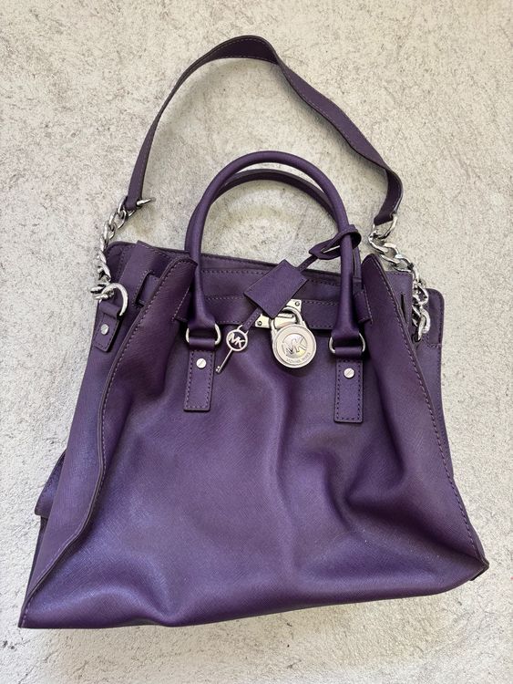 Michael Kors Hamilton Tasche lila Leder (Gebraucht) in Sonterswil für ...