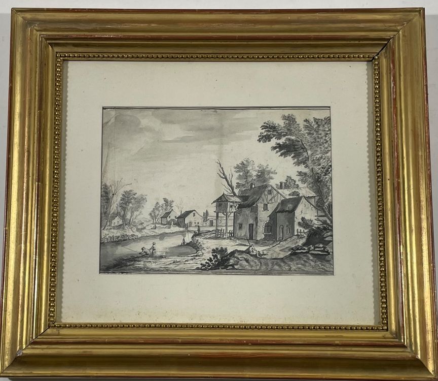 Antikes Aquarell mit faszinierendem Sujet unleserlich Sign (Gebraucht) in Root für CHF 45 – mit ...