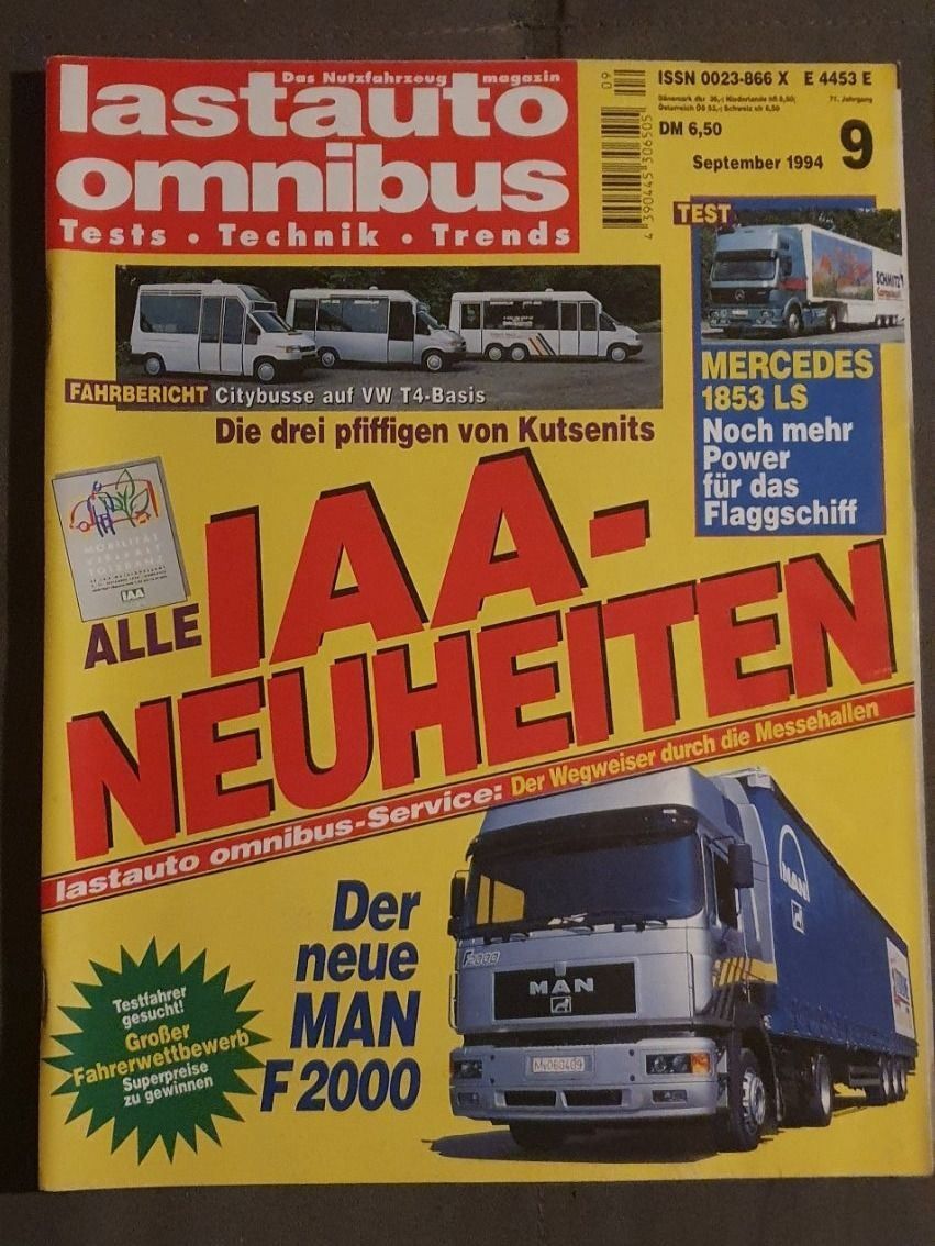 Lastauto Omnibus 9/94 Mercedes 1853 MAN F2000 VW T4 xx (Gebraucht) in ...