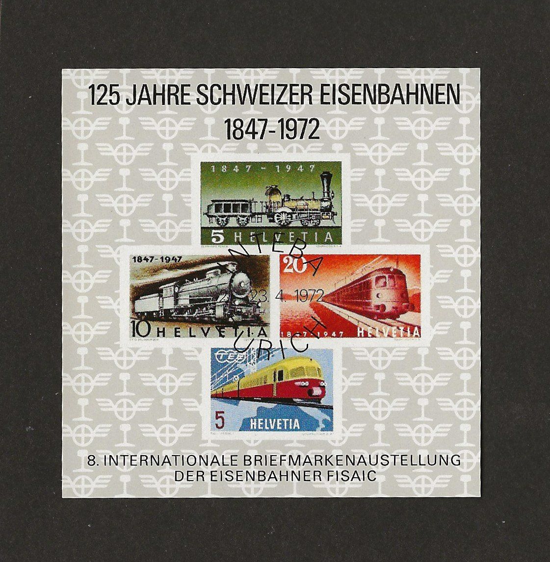 Vignette SBB Eisenbahn Bahn Zug 1972 INTEBA 125 Jahre +++ (Neu (gemäss Beschreibung)) in ...