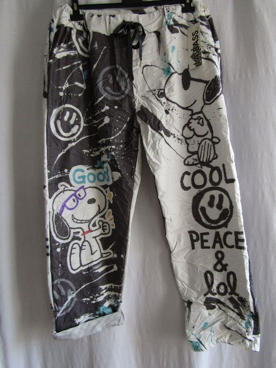 Gr. 48/56, Crash-Stretch Hose mit Taschen "Snoopy-Motiv" (Neu und ...