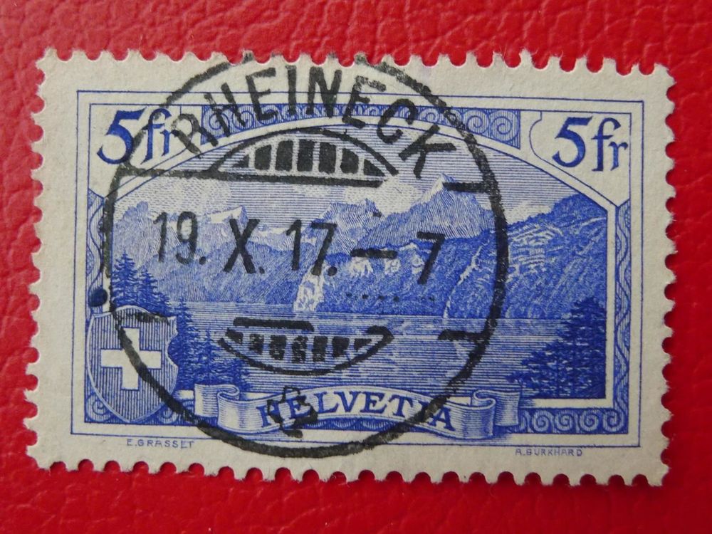 1914, Nr.130 Idealer VOLL-Stempel: RHEINECK (SG) (Gebraucht) in Sursee für CHF 20 – mit ...