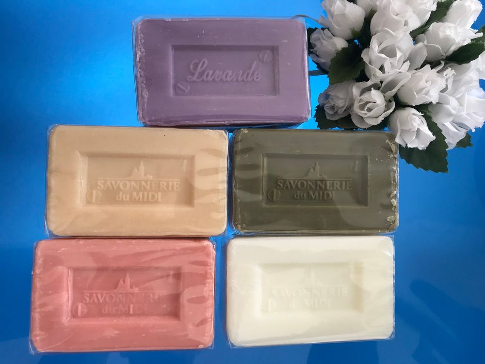 5 EXKLUSIVE NEUE ORIGINAL VERPACKTE SEIFEN, MADE IN FRANCE (Neu und ...