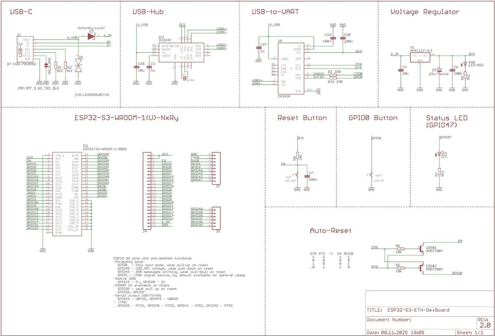 YB-ESP32-S3-ETH Arduino DevBoard: Ethernet + WiFi, USB-C (Neu und originalverpackt) in Sursee ...
