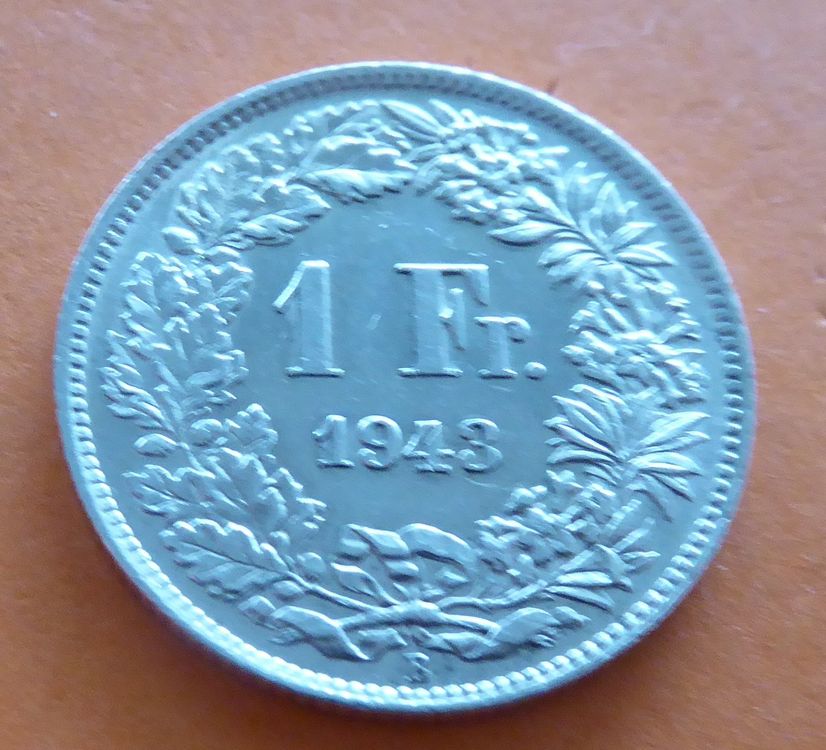 Fr. 1.-- Silber 1943 (Gebraucht) in Aesch BL für CHF 4 – mit Lieferung auf Ricardo kaufen