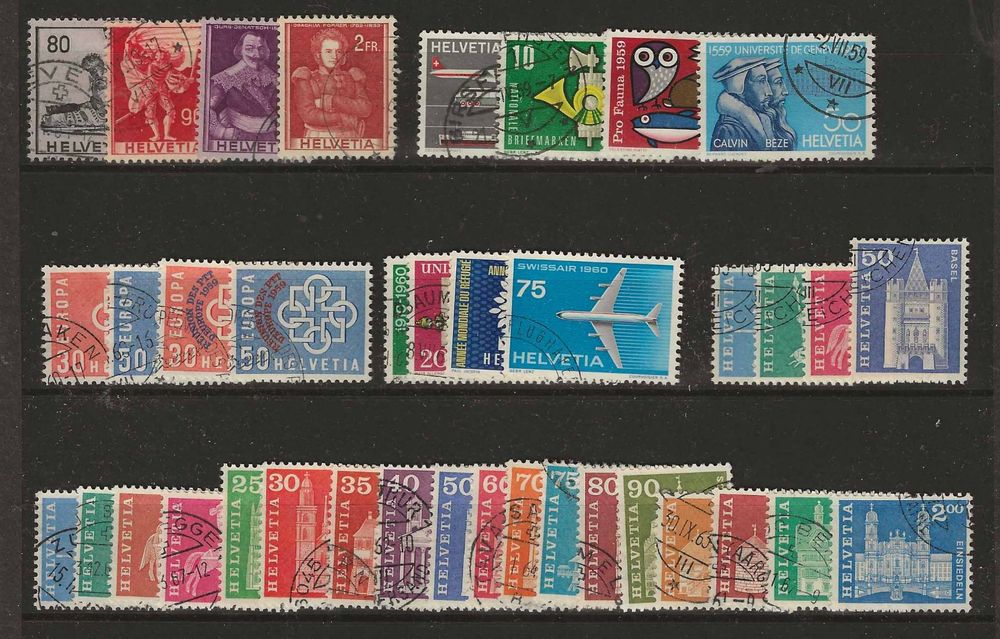 CH004 - Lot timbres CH obl. (1958-1960) (D'occasion) à Trélex pour CHF 1 – avec livraison ...