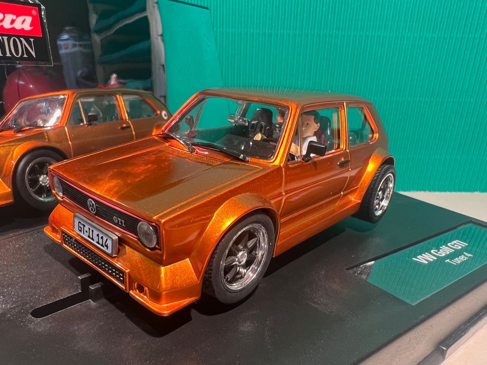 VW GOLF GTI – BRONCE / GOLD «Tuner 4» Carrera Evo 1:32 NEU (Neu (gemäss ...