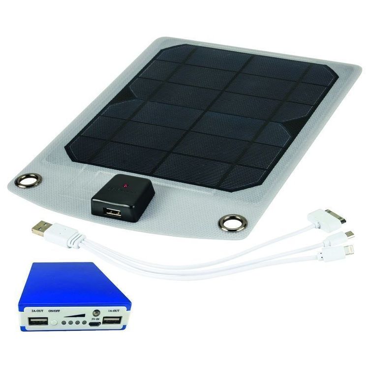 Sunpower Solarpanel 5W mit Powerbank 4000mAh (Neu und originalverpackt ...