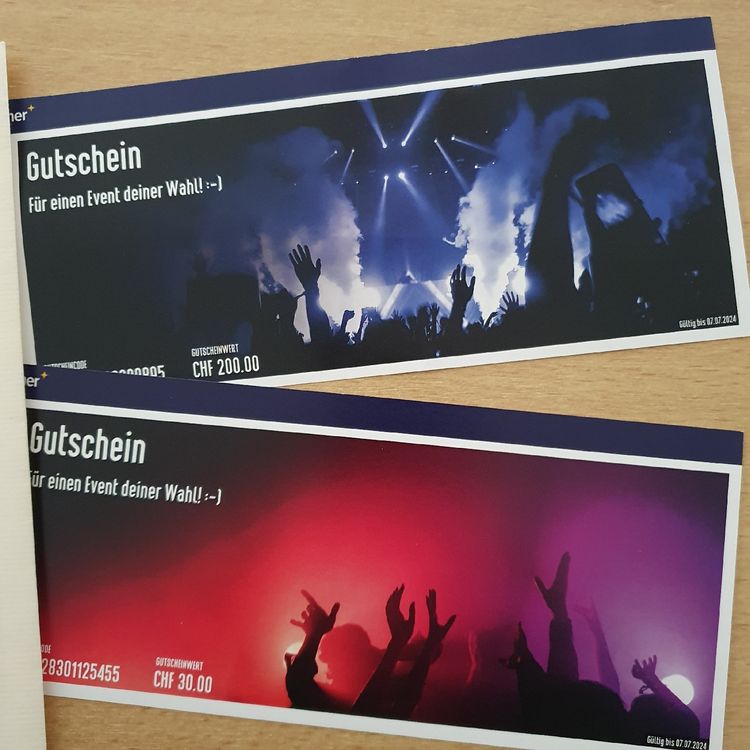 Gutschein 230.- Ticketcorner (Neu und originalverpackt) in Burgdorf für ...