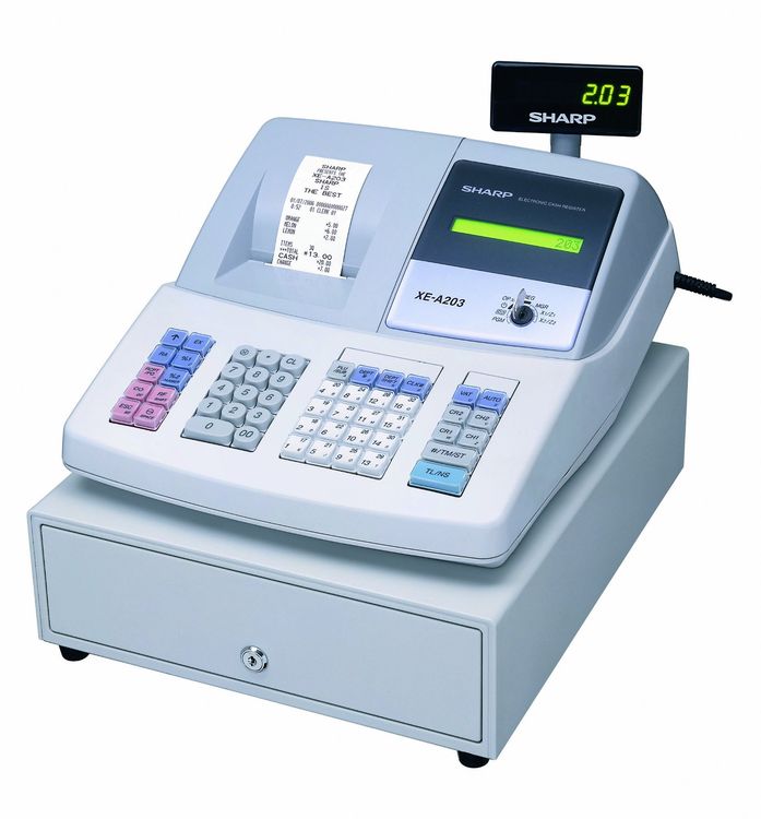 Sharp Kasse XE-A203, mit Noten & Münz Schublade, Display | Kaufen auf ...