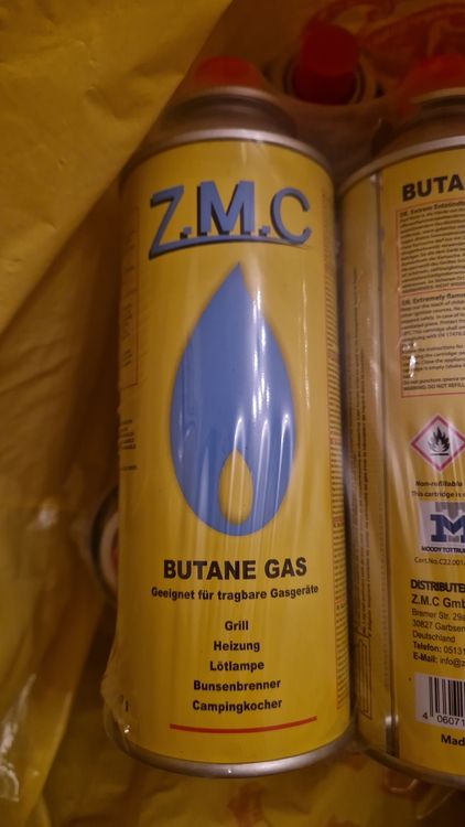 20 Butangas Kartuschen für Grill Camping neu (Neu und originalverpackt ...