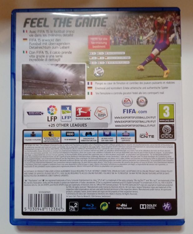 Fifa 15 (PS4) (Gebraucht) in Appenzell für CHF 7 – mit Lieferung auf Ricardo kaufen
