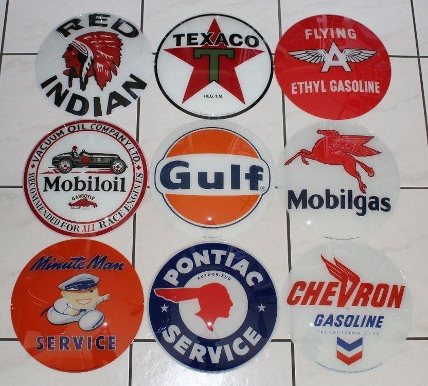 Globe für Tanksäulen, Texaco, Shell, Mobilgas, Pennzoil (Neu (gemäss ...