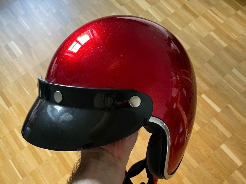 Roter offener Motorrad Helm (Gebraucht) in Zürich für CHF 45 – nur ...