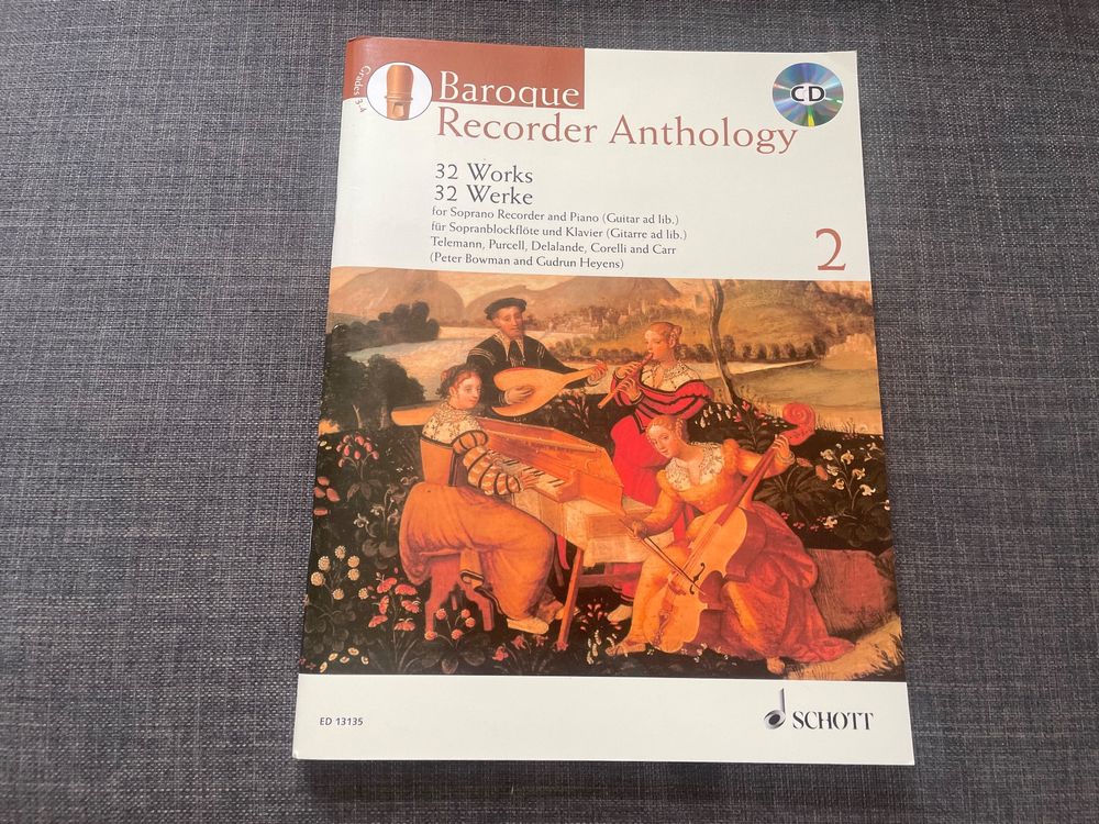 BAROQUE RECORDER ANTHOLOGY *BLOCKFLÖTE*32 WERKE *NOTEN & CD* (Gebraucht ...
