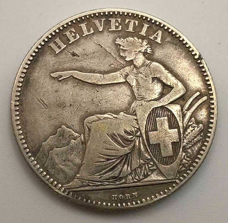 2 Franken 1860 - Schweiz - sehr schön plus / schön (Gebraucht) in Zürich für CHF 85.3 – mit ...