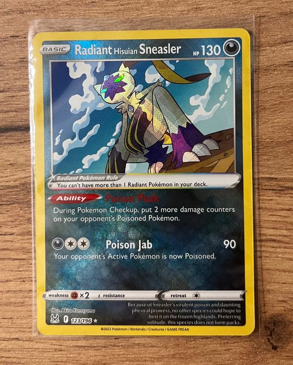 Radiant Hisuian Sneasler 123/196 Pokemon Lost Origin (Neu (gemäss ...