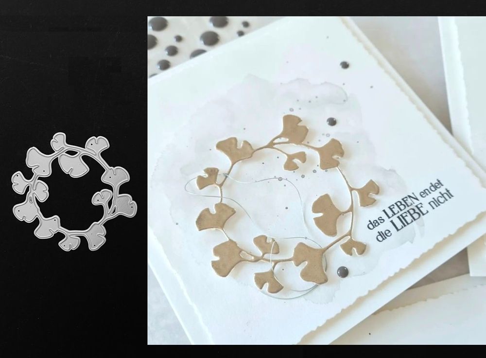 Stanzschablone - Ginko Kranz - %Ausverkauf% (Neu und originalverpackt ...