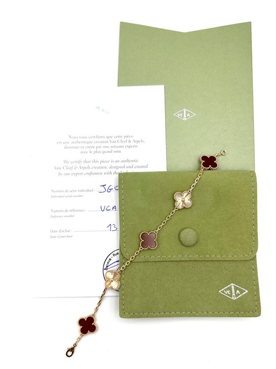 VAN CLEEF. Collection "Alhambra vintage", bracelet or rose (Gebraucht ...