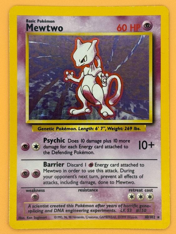 Mewtwo 10/102 Holo Pokémon Base Set ab 1.- (Neu (gemäss Beschreibung ...