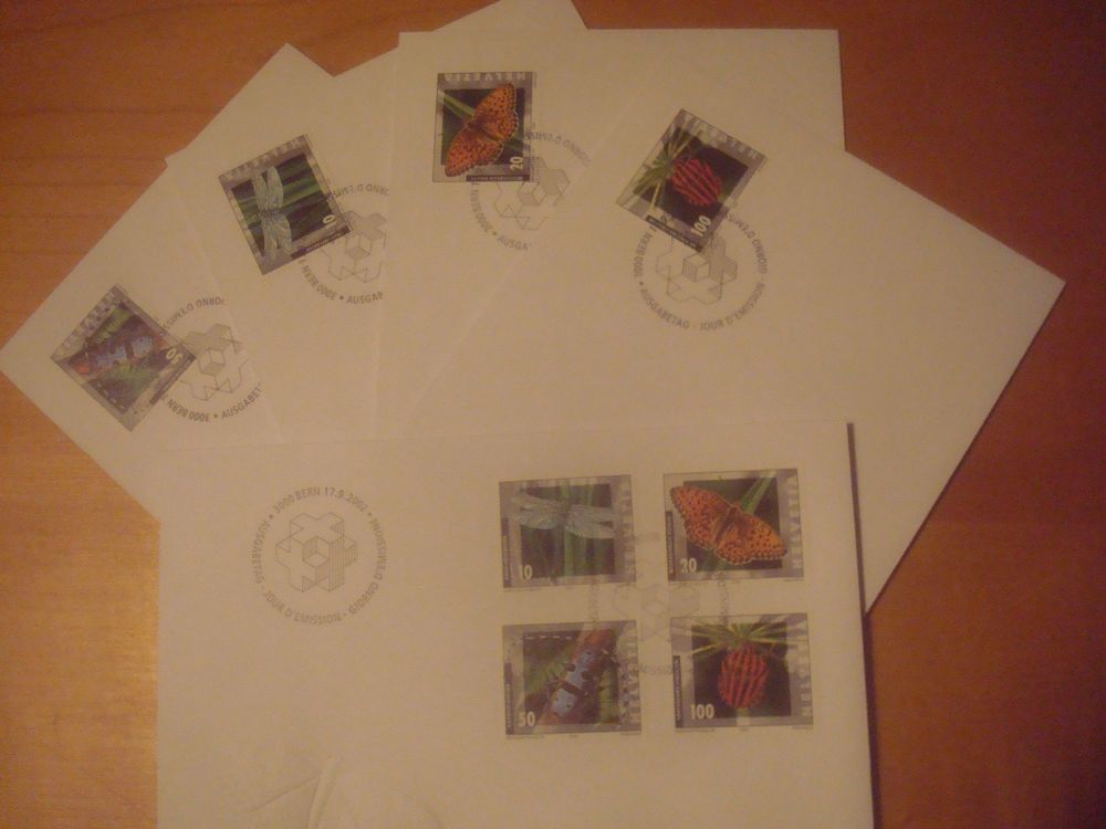 CH 2002 FDC Serie und einzeln SCHMETTERLINGE | Kaufen auf Ricardo