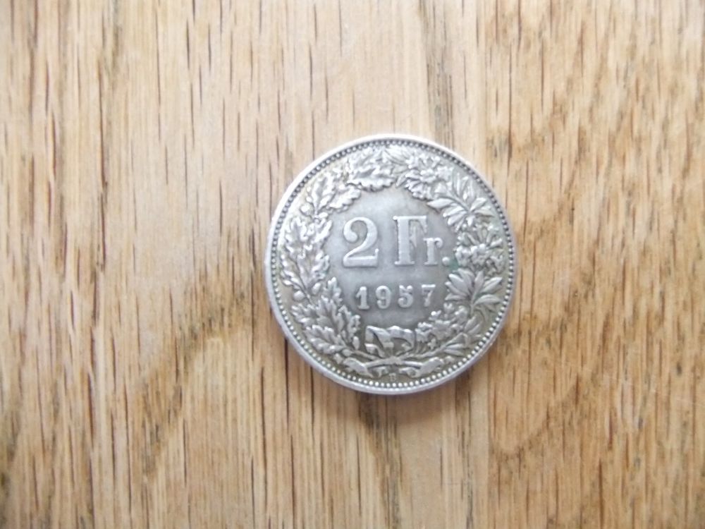 2 Franken Silber Münze Schweiz 1957 (Gebraucht) in St. Niklaus VS für CHF 7 – mit Lieferung auf ...