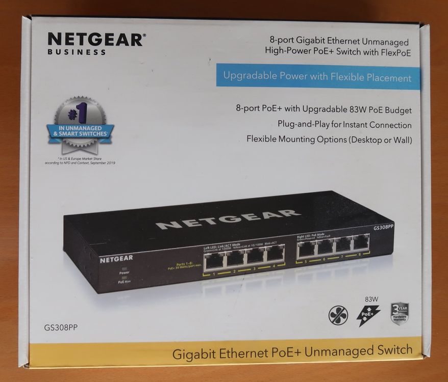 Netgear GS308PP 8-Port Gigabit Ethernet PoE Switch (Gebraucht) in Horw ...