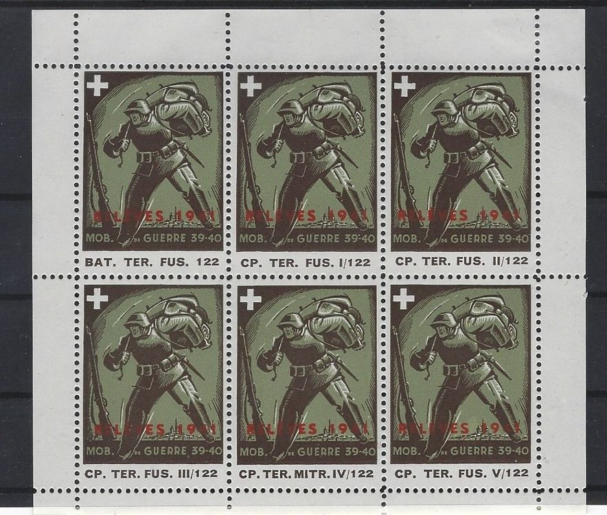 Bat.Ter.Fus. 122 Bögli Aufdruck 80.00 Nr. 143a/3 Falzrest | Kaufen auf ...