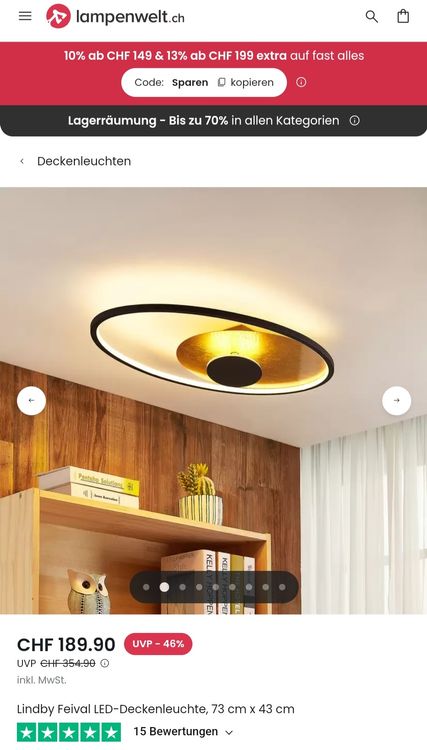 orginelle Deckenlampe neu Led (Neu (gemäss Beschreibung)) in Zürich für ...