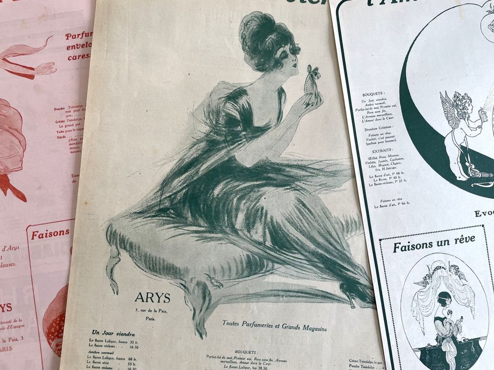 Arys Parfum - 3 alte Werbungen /Anciennes publicités 1919/21 (Gebraucht ...